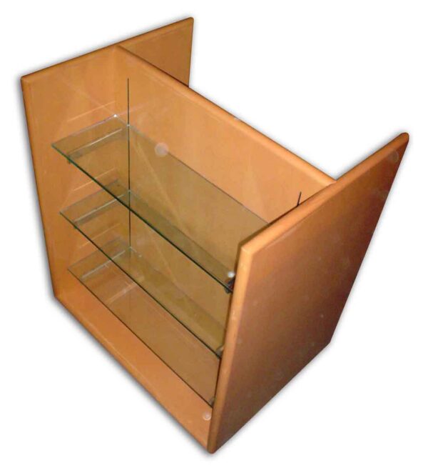 Wooden Double Display Case with Three Glass Shelves | Olde Good Things
