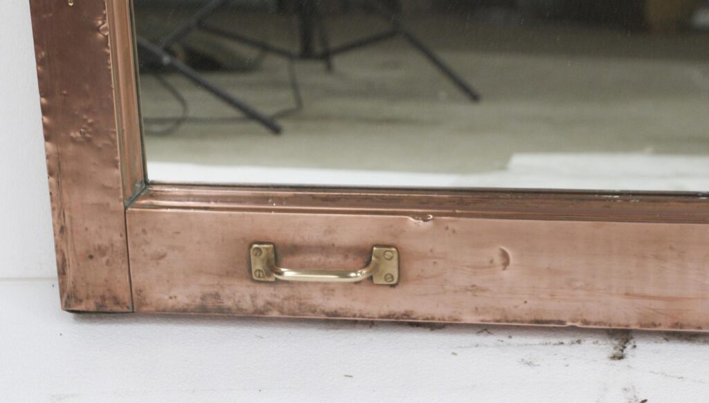 Altered NYC 5th Ave Copper Window Frame Mirror | Olde Good Things