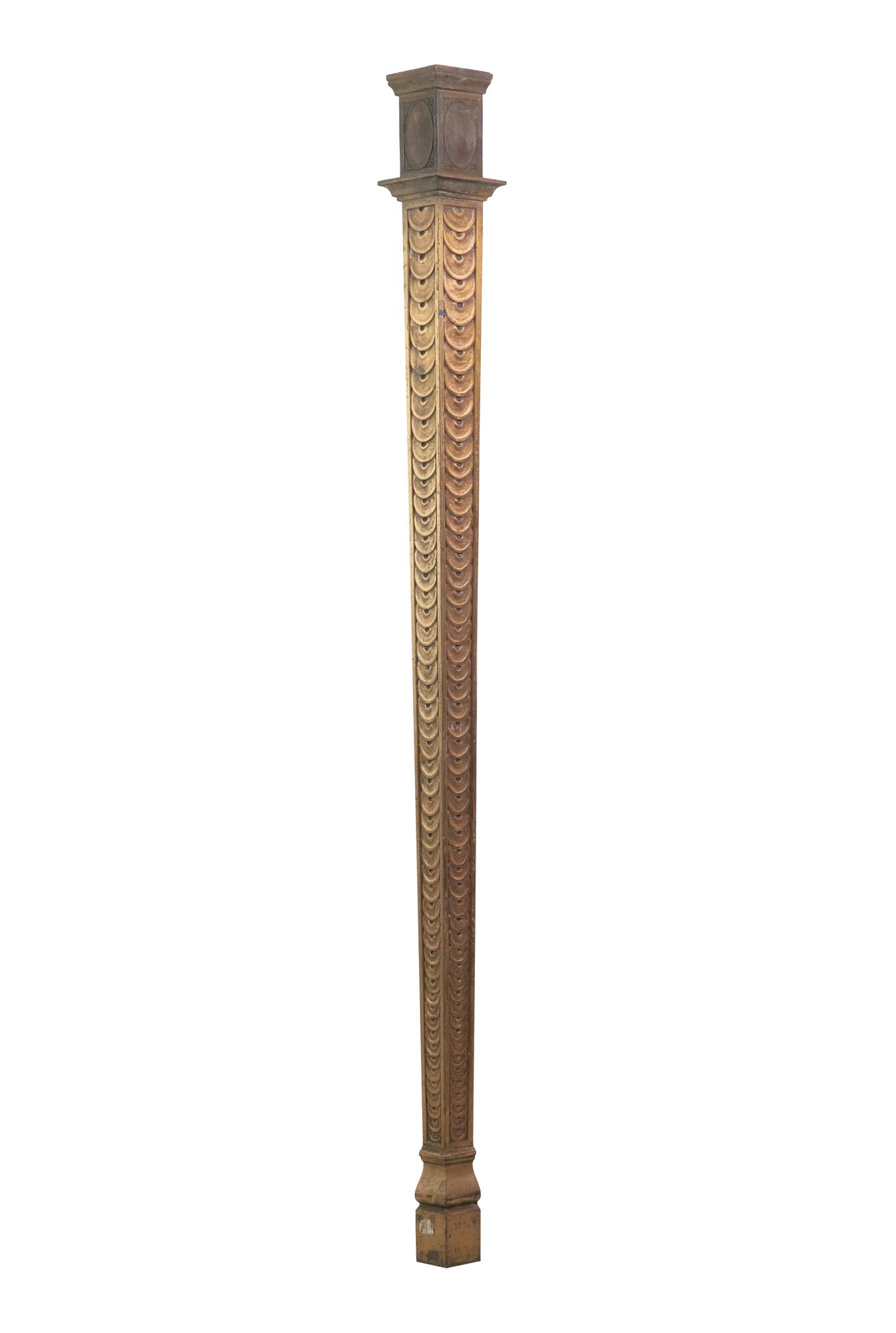 Reclaimed 38.5 in. Tapered Bronze Scaled Corner Column Trim | Olde Good ...