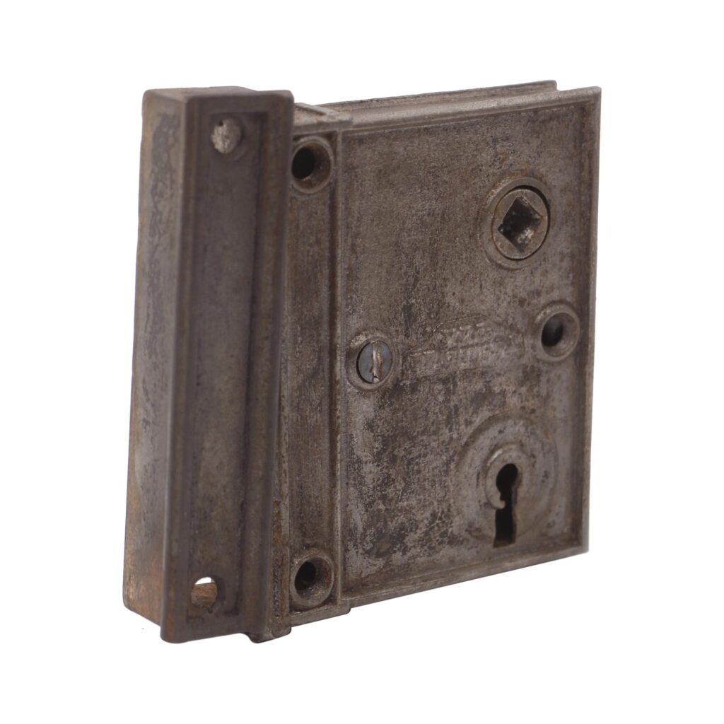 Antique Cast Iron Surface Mount Rim Lock by Reading | Olde Good Things
