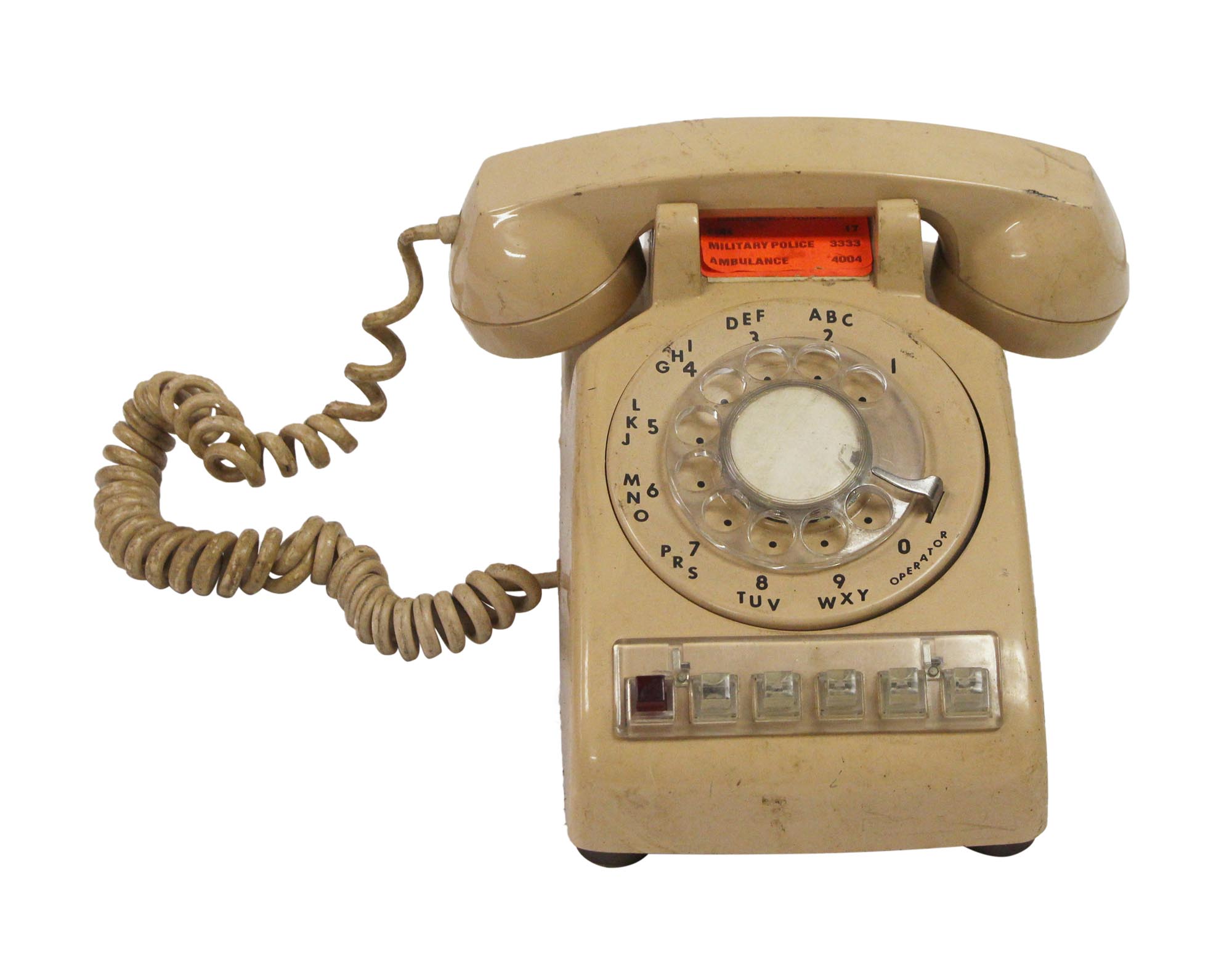 Vintage ITT Tan Rotary Office Telephone | Olde Good Things