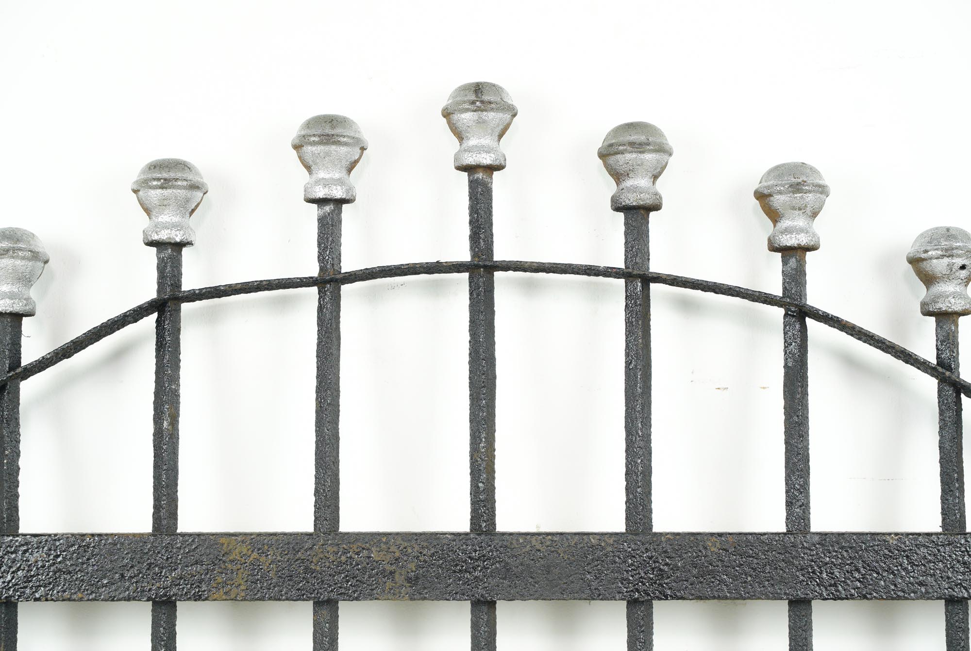 Reclaimed 37 in. Ball Finials Wrought Iron Privacy Yard Gate | Olde ...