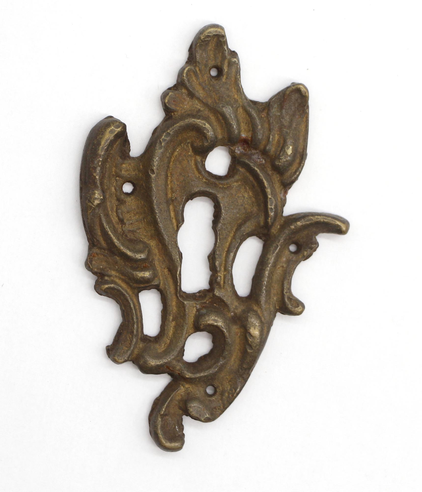 Antique Art Nouveau Bronze Door Keyhole Cover | Olde Good Things