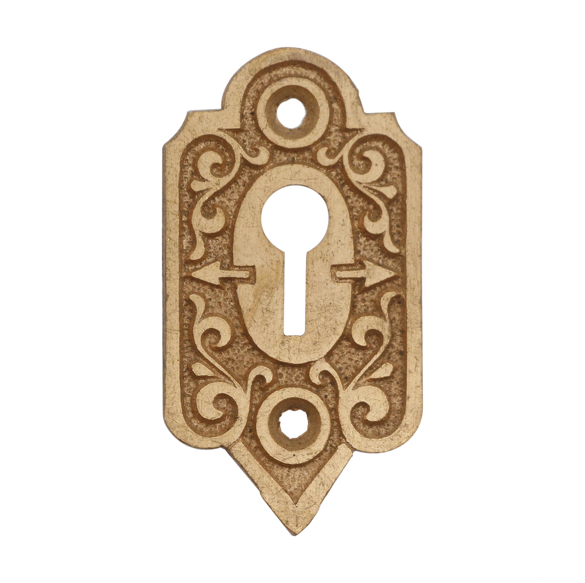 Antique Victorian Bronze 2.125 in. Keyhole Cover | Olde Good Things