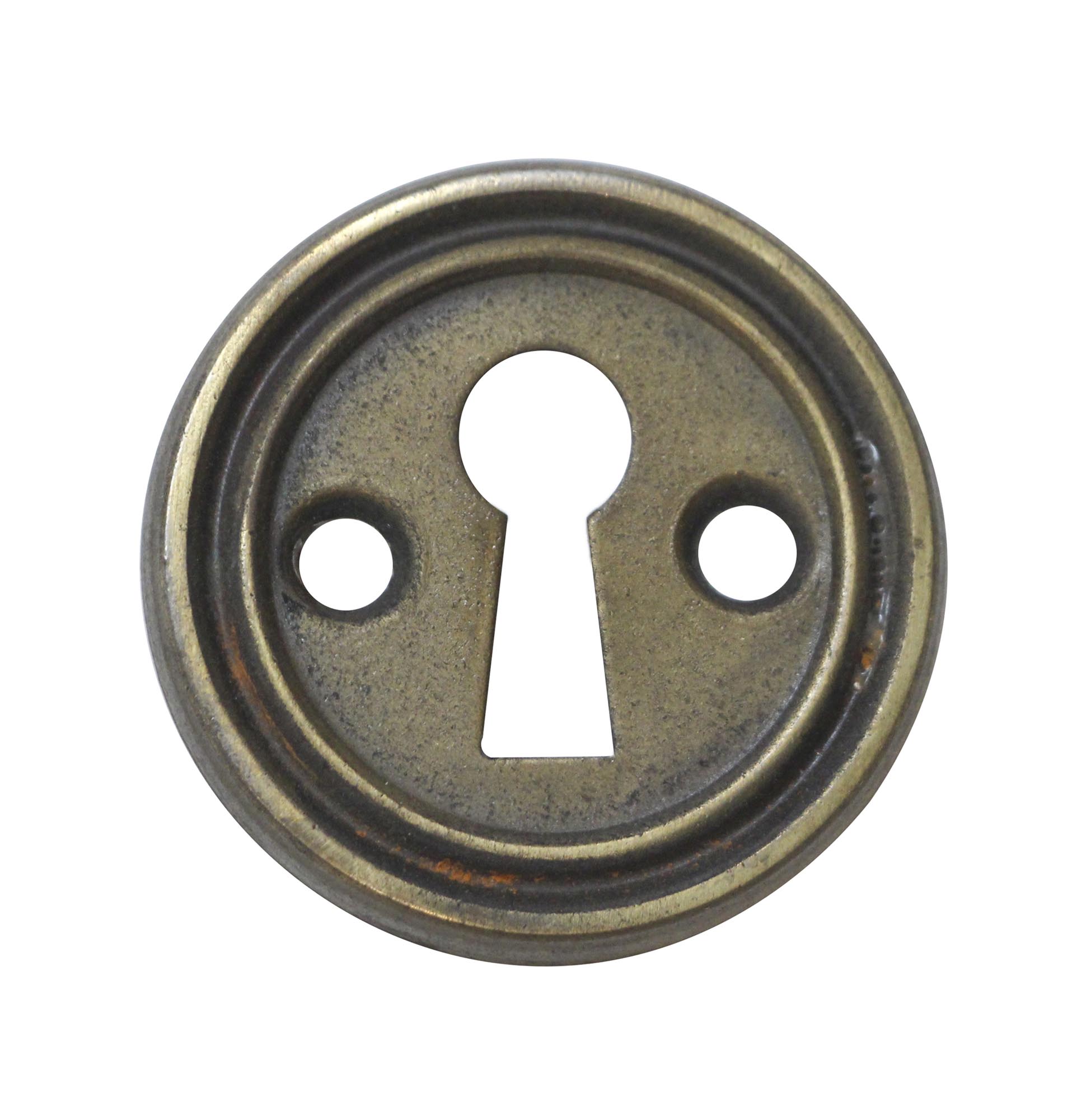 Vintage Circular 1.5 in. Brass Plated Steel Door Keyhole Cover | Olde ...