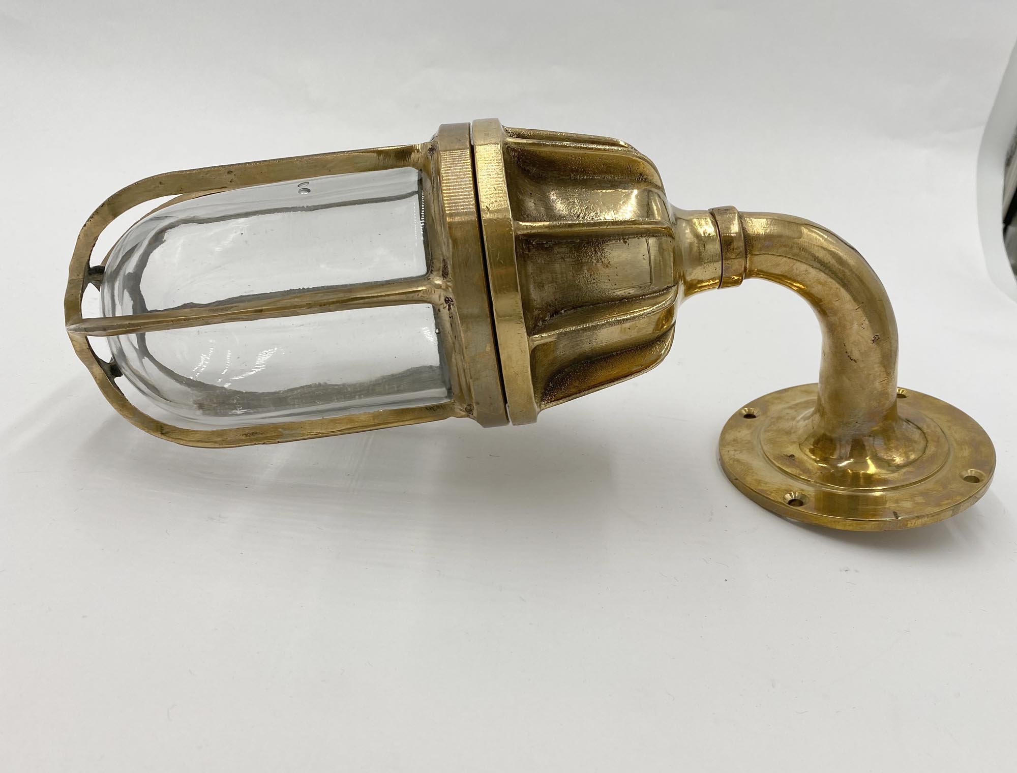 Brass Nautical Ship Sconce with Vane Top | Olde Good Things