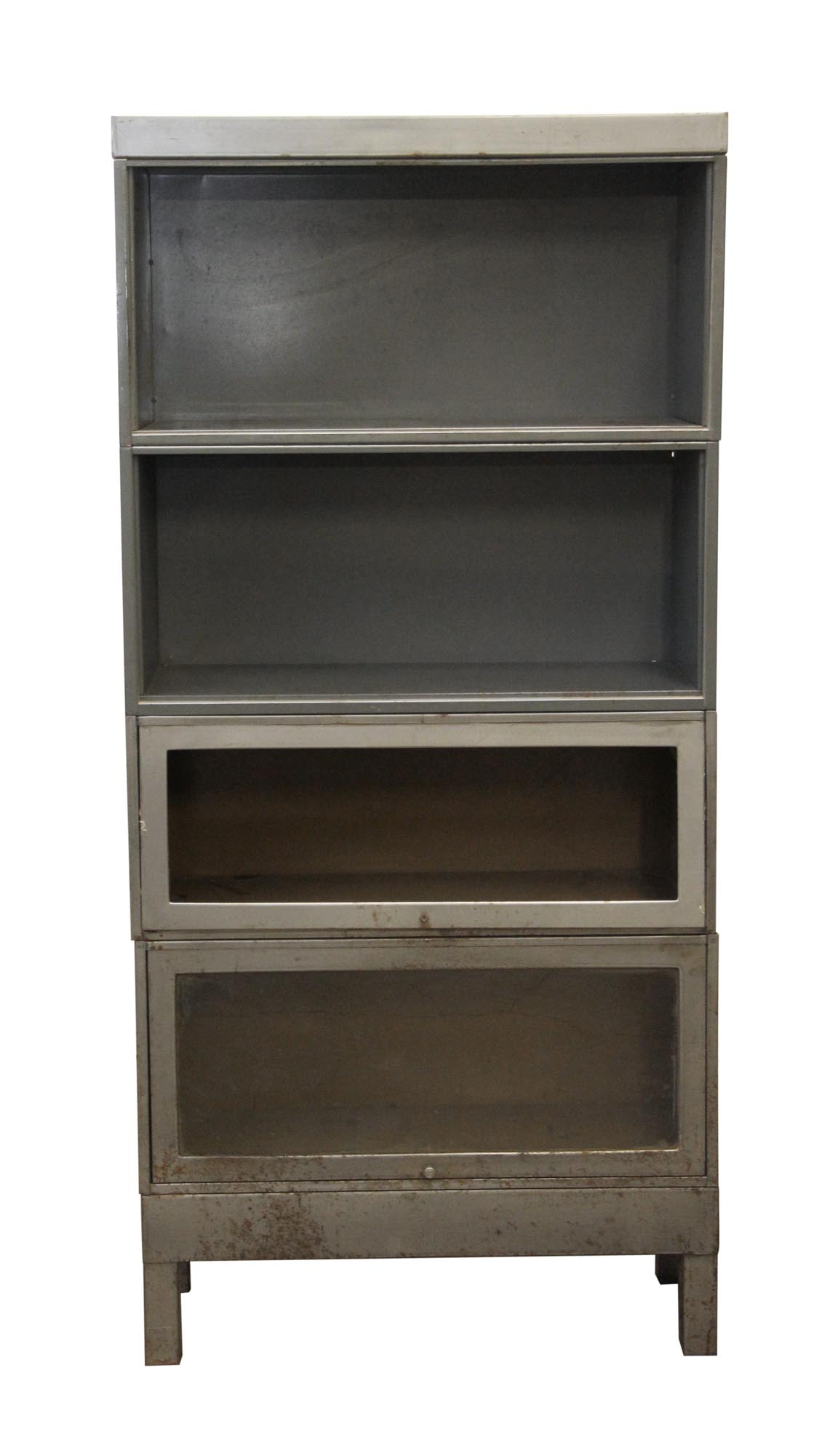 Gray Metal 4 Section Cabinet | Olde Good Things