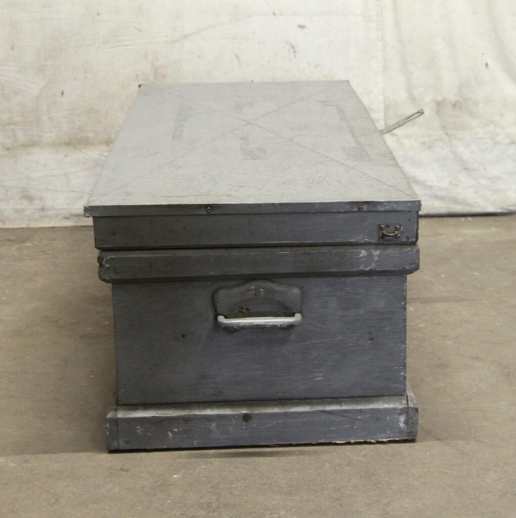 Vintage Distressed Blue Wooden Trunk | Olde Good Things
