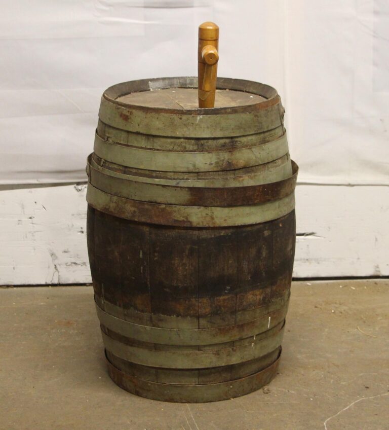 Distressed Wooden Barrel with Spout | Olde Good Things