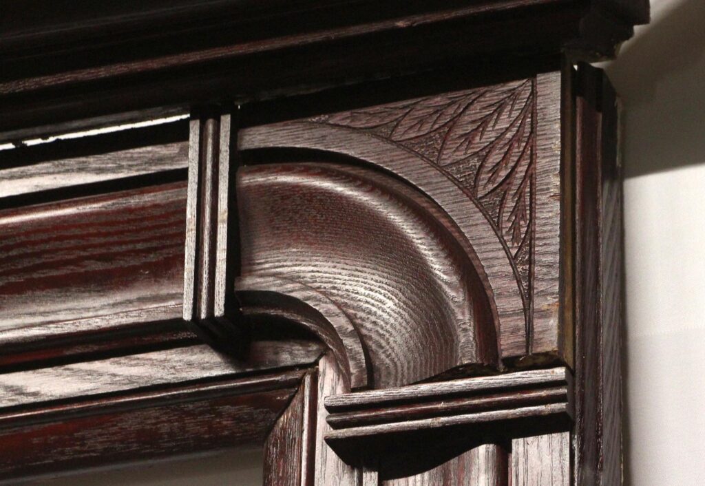 Antique Dark Wood Door Surround 98.25 x 47.75 | Olde Good Things