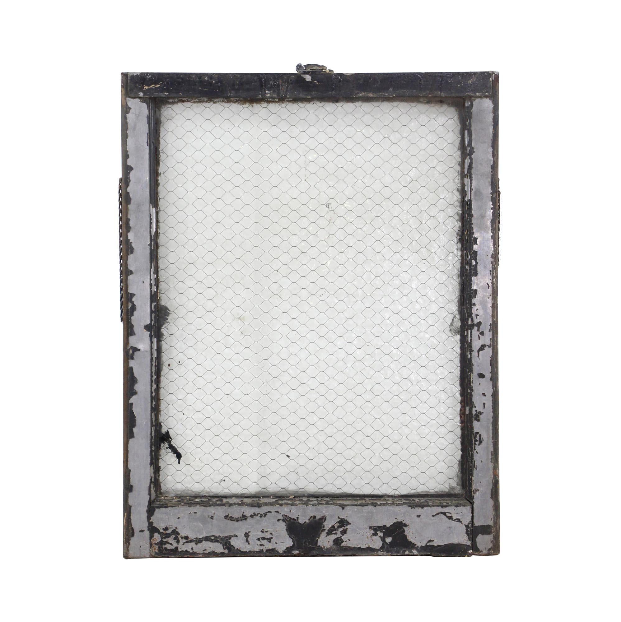 Reclaimed Single Pane Wood Chicken Wire Glass Window 35.75 x 27.75 ...