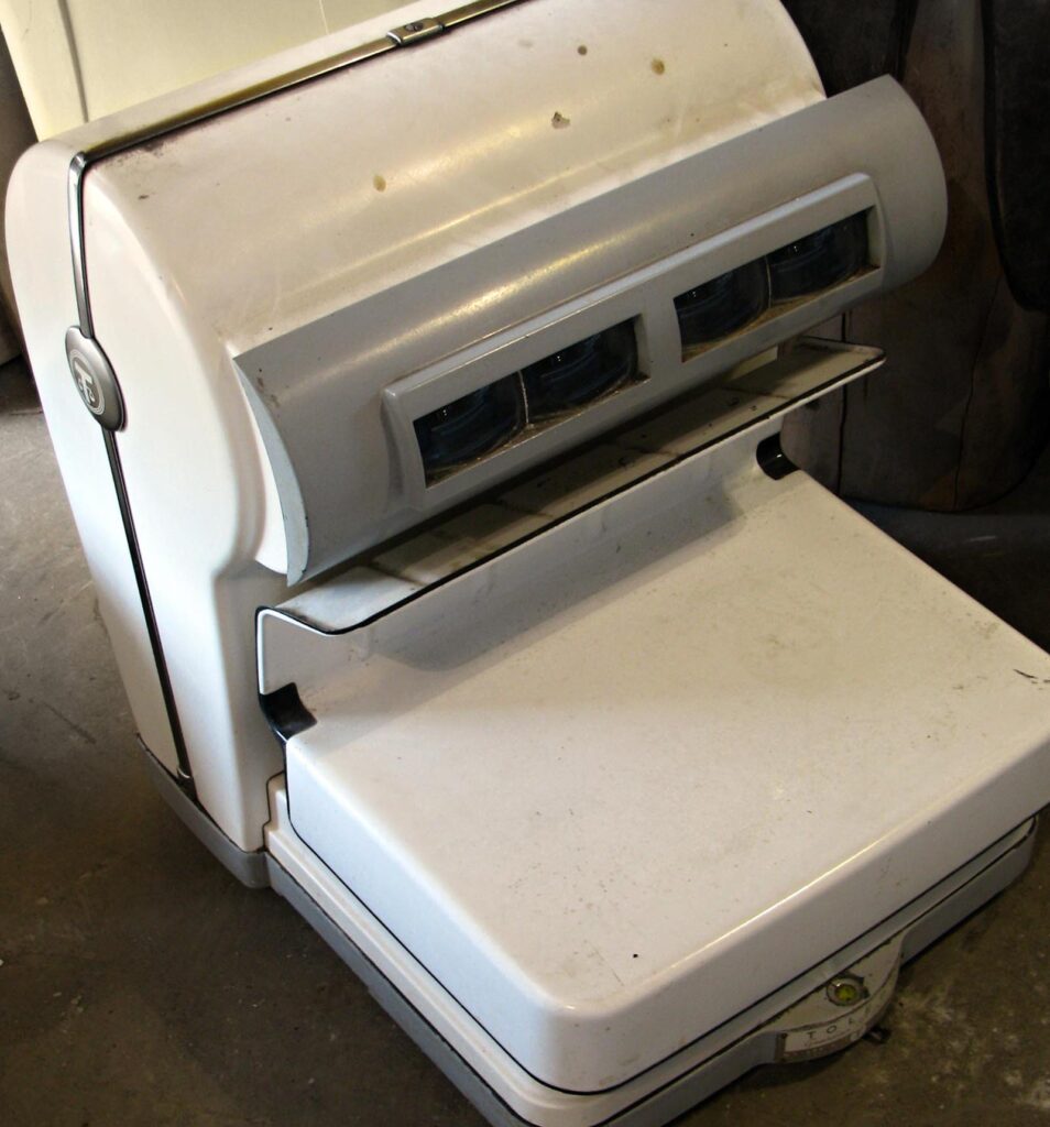 White Enamel Meat Packing Toledo Scale | Olde Good Things