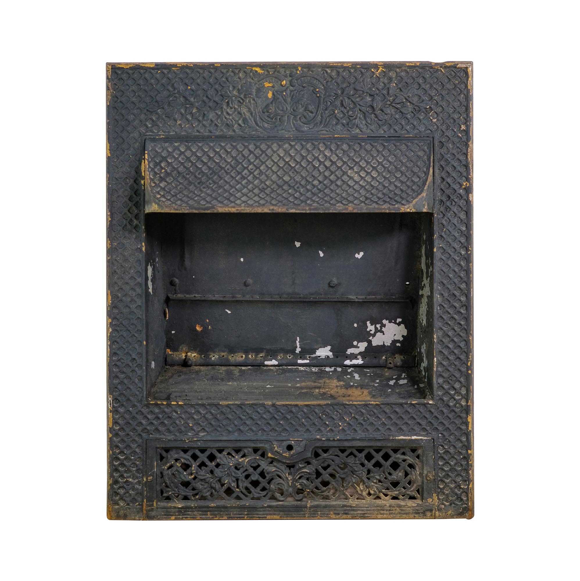Antique Victorian Black Cast Iron & Steel Fireplace Insert | Olde Good ...
