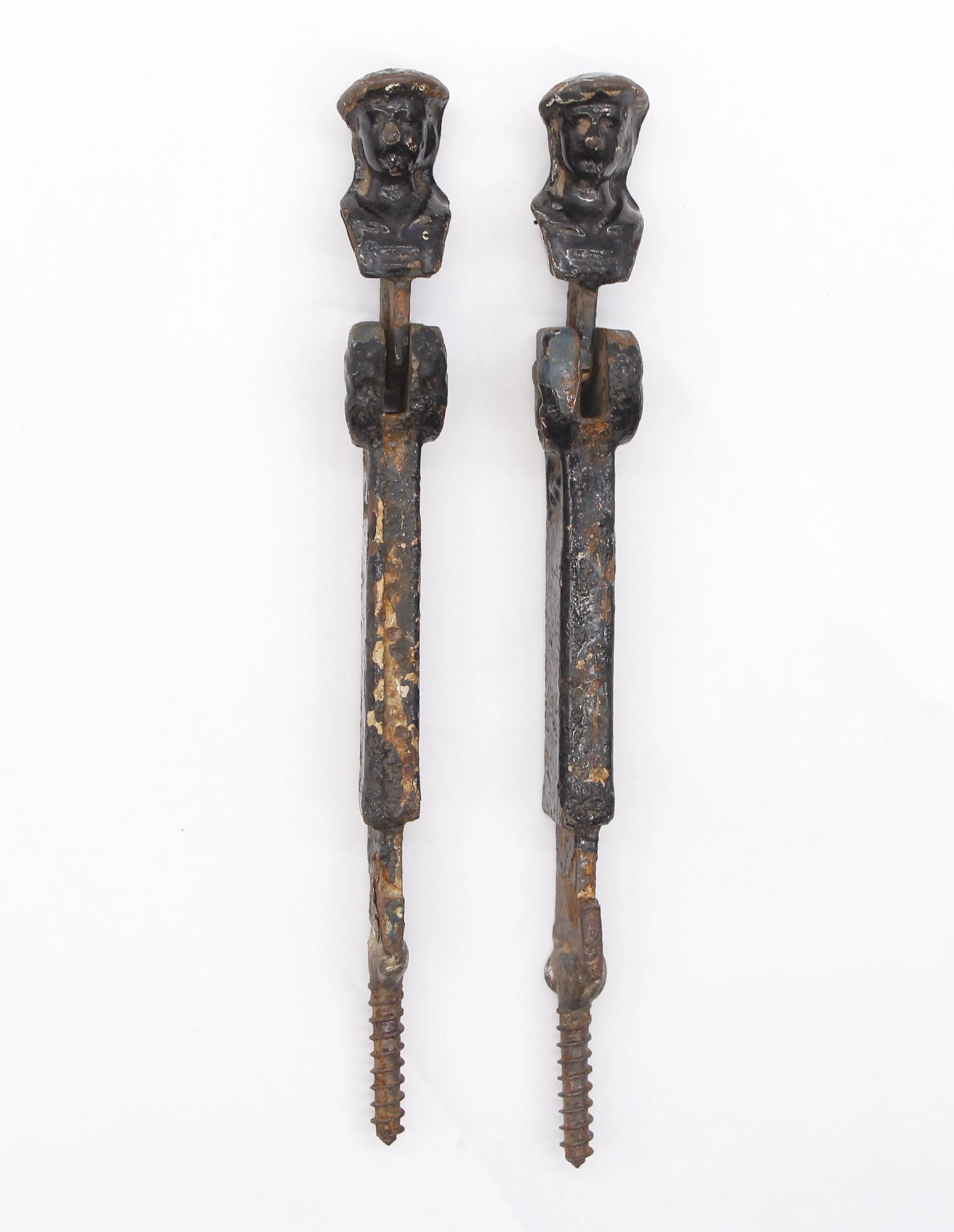 Pair of Antique Figural Cast Iron Window Shutter Drop Pulls | Olde Good ...