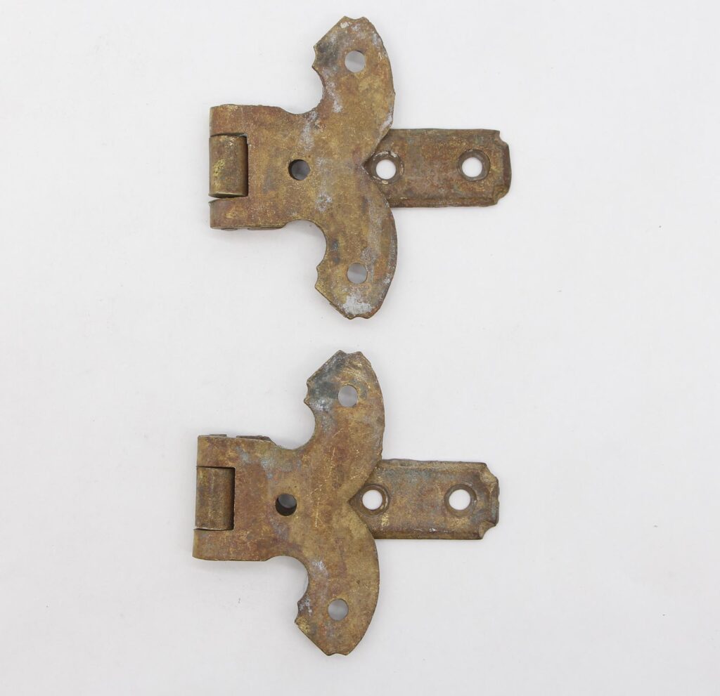 Pair of Antique 6 in. Brass Ice Box Door Hinges | Olde Good Things