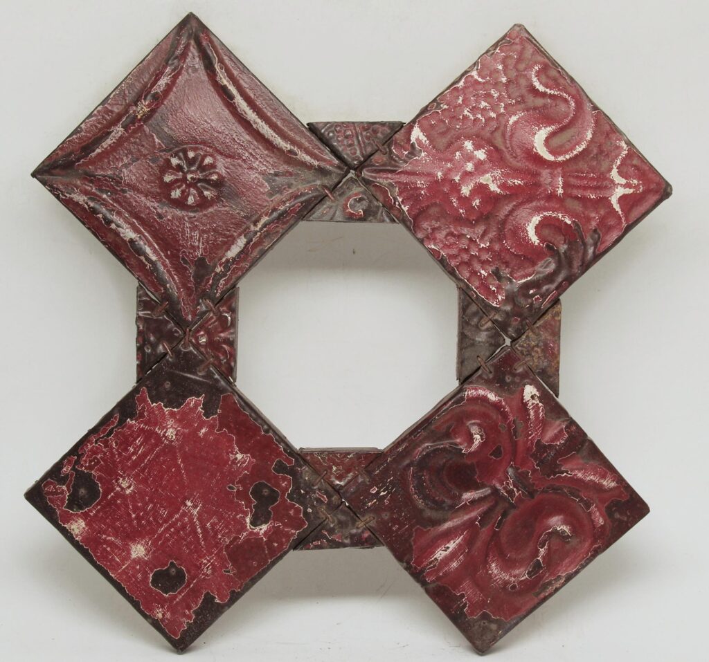 Decorative Red Triangular Tin Panels | Olde Good Things