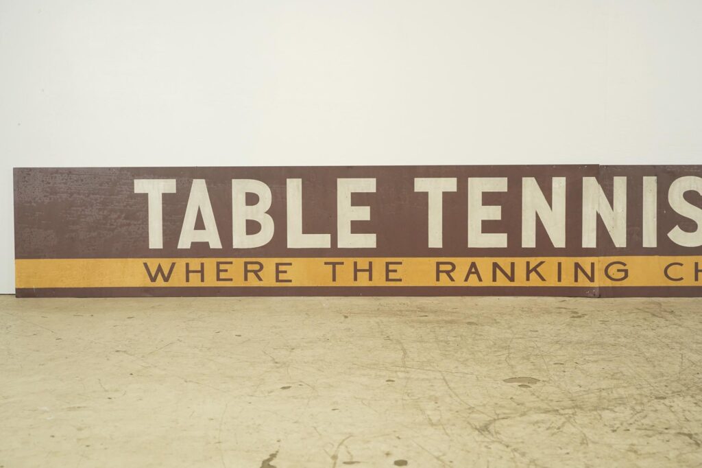 Reclaimed Table Tennis Courts Marty Supreme Movie Prop Signs | Olde ...