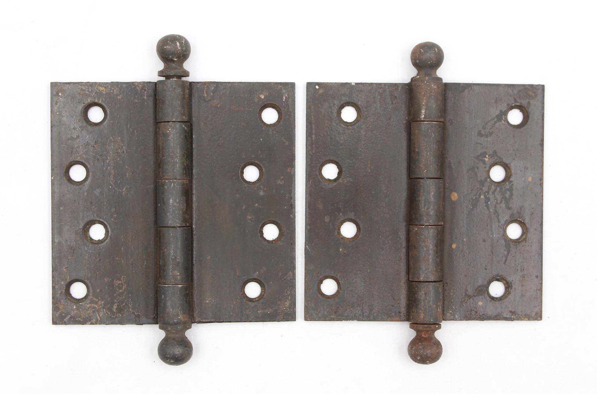 Pair of 4 x 4 in. Yale & Towne Black Steel Butt Door Hinges | Olde Good ...