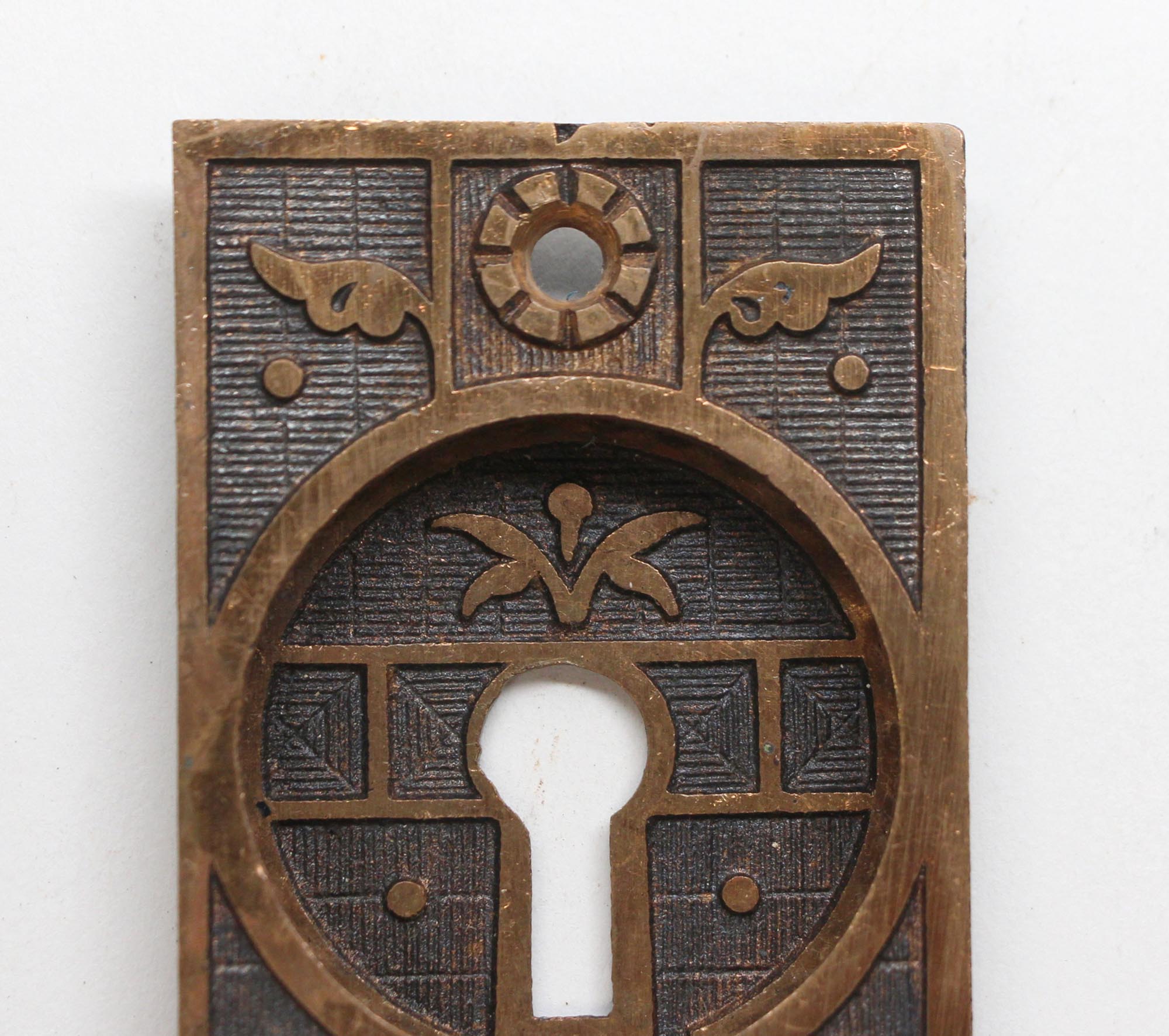 Antique Bronze Keyhole Aesthetic Pocket Door Plate | Olde Good Things