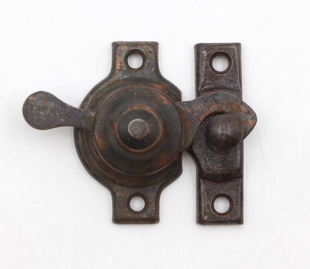 Vintage Black Cast Iron Ball Top Window Lock | Olde Good Things