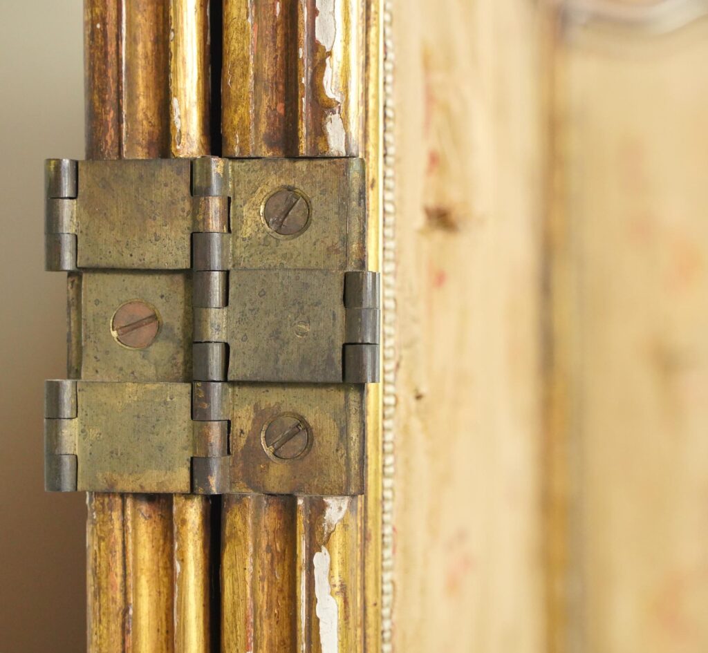 1890s European French Four Panel Vanity Screen Room Divider | Olde Good ...