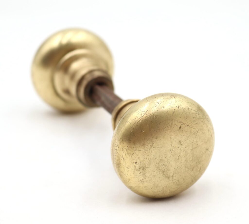 Vintage Classic Plain Polished Brass Door Knobs House Set | Olde Good ...